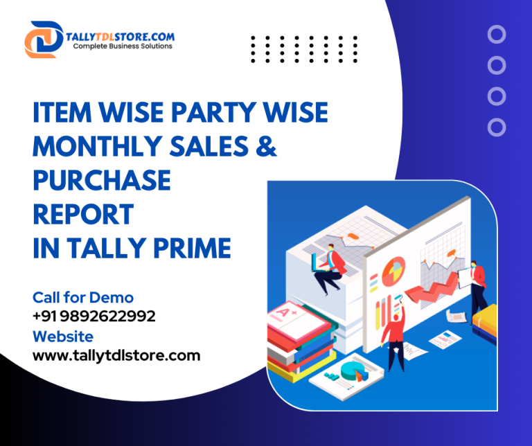 Item Wise Party Wise Monthly Sales & Purchase - #1 Tally Shop for Tally ...