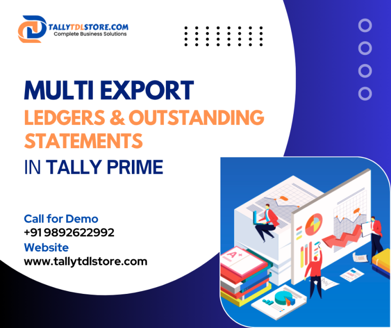 Tally TDL to Export Selected Ledgers & Outstanding - #1 Tally Shop for ...